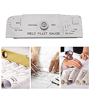 Fillet Weld Set Welding Gauge Gage Test Ulnar Welder Inspection Gauge Both Inch and Metric for Testing of Boilers, Bridges, Shipbuilding, Pressure VES