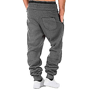 Mens Outdoors Cargo Pants Relaxed Fit Lightweight Punk Cargo Baggy Techwear Military Combat Hiking Work Pants Trousers Sweatpants Dark Gray