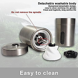 Manual Coffee Grinder, Manual Coffee Grinder with Ceramic Core, 250g Tailor Manual Coffee Grinder with Detachable Design, Detachable Hand Crank Coffee Grinder, with Ceramic Burr for Coffee Beans