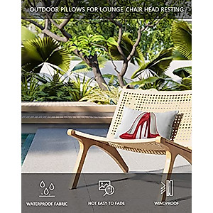 HilariousM Red High Heels Modern Outdoor Pillows for Chaise Lounge Chair, Rustic Wood Waterproof Lumbar Head Support Pillow with Adjustable Elastic Band for Pool Patio Furniture Decorative