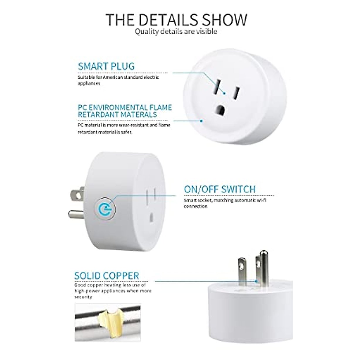 Alexa Smart Plug,2.4G Wi-Fi Outlet Socket Work with Alexa and Google Home,Mini Smart Plug Voice Remote Control Timer Device Sharing (2 Pack)