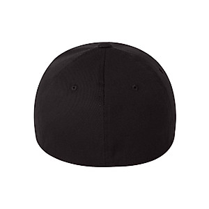 Flexfit 6277 Wooly Combed Twill Cap (Adult XXL (7 3/8" - 8"), Black)