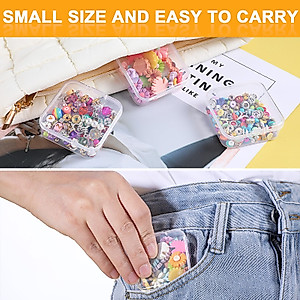 30 PCS Bead Organizer Box, Small Clear Plastic Bead Storage Containers, 1 Craft Storage Box with Hinged Lid, Mini Box for Jewelry Making DIY Bracelets Beading Nails Screws Seeds Small Parts