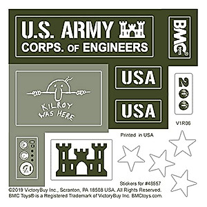 BMC Classic Army Corps of Engineers Bulldozer Building Plastic Army Men Playset