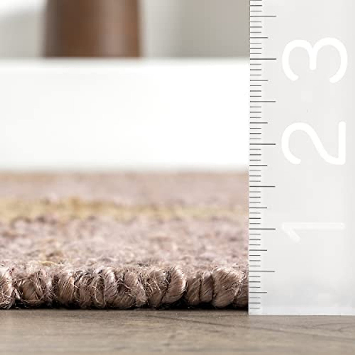 nuLOOM Pandora Diamond Jute Area Rug, 5' x 8', Pink