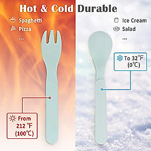 12pcs Bamboo Kids Spoons & Forks for Baby Feeding, Toddler Spoons & Forks Set, ableware for Baby Toddler Kids Bamboo Toddler Dishes & Dinnerware Sets