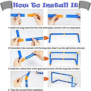 Nazano 3-in-1 Hover Hockey Soccer Ball Kids Toys Set, Led Lights Floating Air Football, Indoor Outdoor Sport Toys for Kids, Christmas Birthday Gifts for Boys Girls Aged 3 4 5 6 7 8-12
