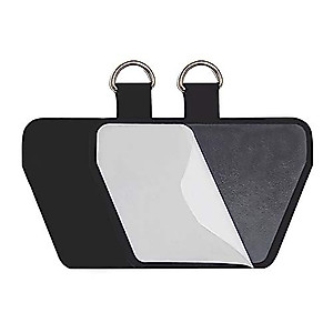 takyu Cell Phone lanyard pad, 2 Pack Universal Phone Safety Tether Connector with Adhesive Compatible for Most Smartphones (Black Black)