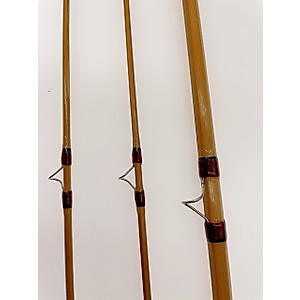 New Bamboo Fly Rod with Nickel Silver Downlocked Reelseat and Agate Strip Guide. (8'0" #6)