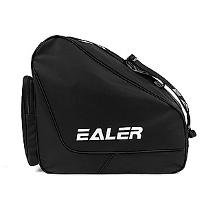 EALER Heavy-Duty Ice Hockey Skate Carry Bag, Adjustable Shoulder Strap-Black