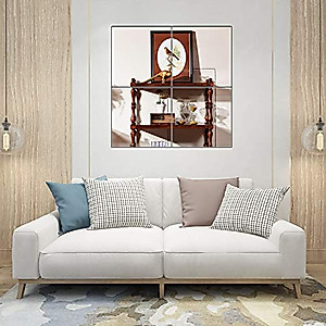 Ruomeng Full Length Mirror Tiles - 12 Inch x 4Pcs Frameless Wall Mirror Set Make Up Mirror for Home Gym Vanity Bedroom, Living Room