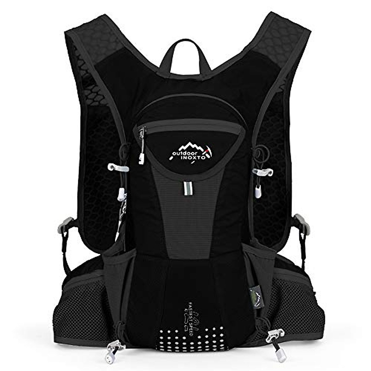 BenU Hiking Backpack Cycling Rucksack Water Resistant 12L Capacity Bike Hydration Backpack 2L Water Bladder Black