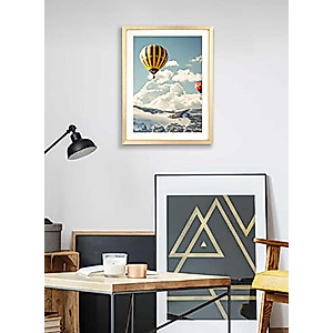 Mxtallup 12x16 Diamond Painting Frames Wood ,Display Pictures 10x14 Inch/25X35 cm with Mat or 12x16 Inch /30X40 cm Without Mat, Diamond Painting Picture Frames 30x40 Diamond Art Frames Picture Gold (TYK0024)