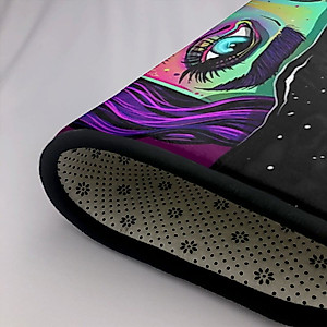 UianYY Area Rugs Home Decor Mysterious Psychedelic You Ghost Cool Girl Floor Mat Living Room Bedroom Carpets Doormats 60 X 39 Inches