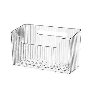 Adhesive Shower Caddy - Shower Shelves - Wall Mounted Small Storage Organizer Box - Plastic Basket, Bottom Open Drains Water, No Drilling, for Bathroom, Pantry, Kitchen, Laundry, Utility Room