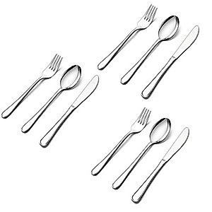 LIANYU 9-Piece Kids Silverware Set, Stainless Steel Toddler Utensils Flatware Set, Child Cutlery Tableware Set for 3, Include Knife Fork Spoon, Mirror Finished, Dishwasher Safe