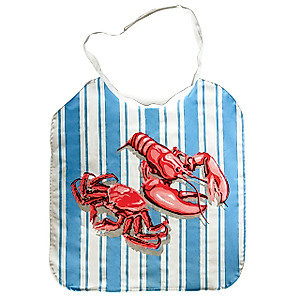 Norpro Seafood Bib, One-Size (Set of 2), Blue/White/Red