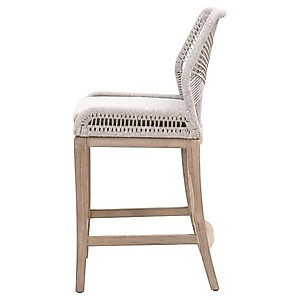 Star International Furniture Woven Loom 26" Fabric Outdoor Counter Stool - Gray