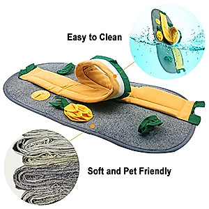 Guinea Pig Foraging Mat Rabbit Sniffing Pad Bed Treat Dispenser Small Animal Funny Interactive Nosework Feeding Blanket for Bunny Hamster Mice Ferret Chinchilla