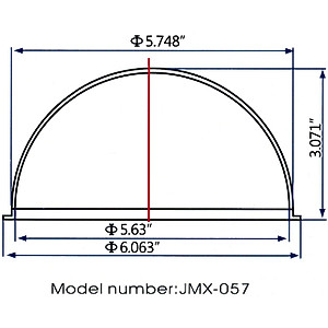JMX Acrylic/PC Replacement Clear Camera Dome Cover Security Camera Housing Pet Dog Fence Window Skylight Window (5.7 Inches, Transparent)