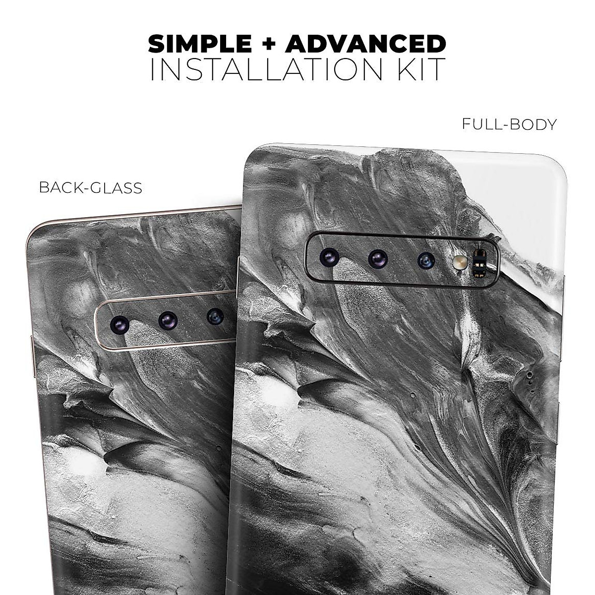 DesignSkinz Liquid Abstract Paint V53 Protective Vinyl Decal Wrap Skin Cover Compatible with The Samsung Galaxy S20 (Screen Trim & Back Glass Skin)