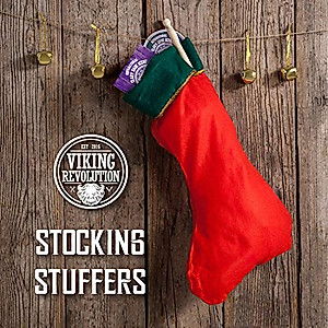 Viking Revolution Beard Balm with Clary Sage Scent and Argan & Jojoba Oils - Styles, Strengthens & Softens Beards & Mustaches - Leave in Conditioner Wax for Men