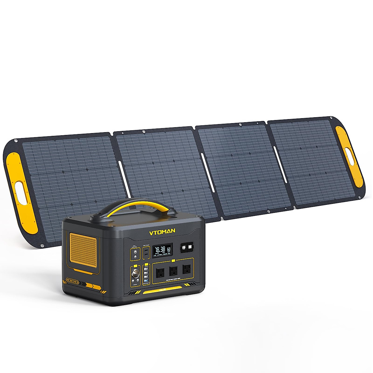 VTOMAN Jump 1000 Solar Generator with 220W Panels Included, 1000W ...
