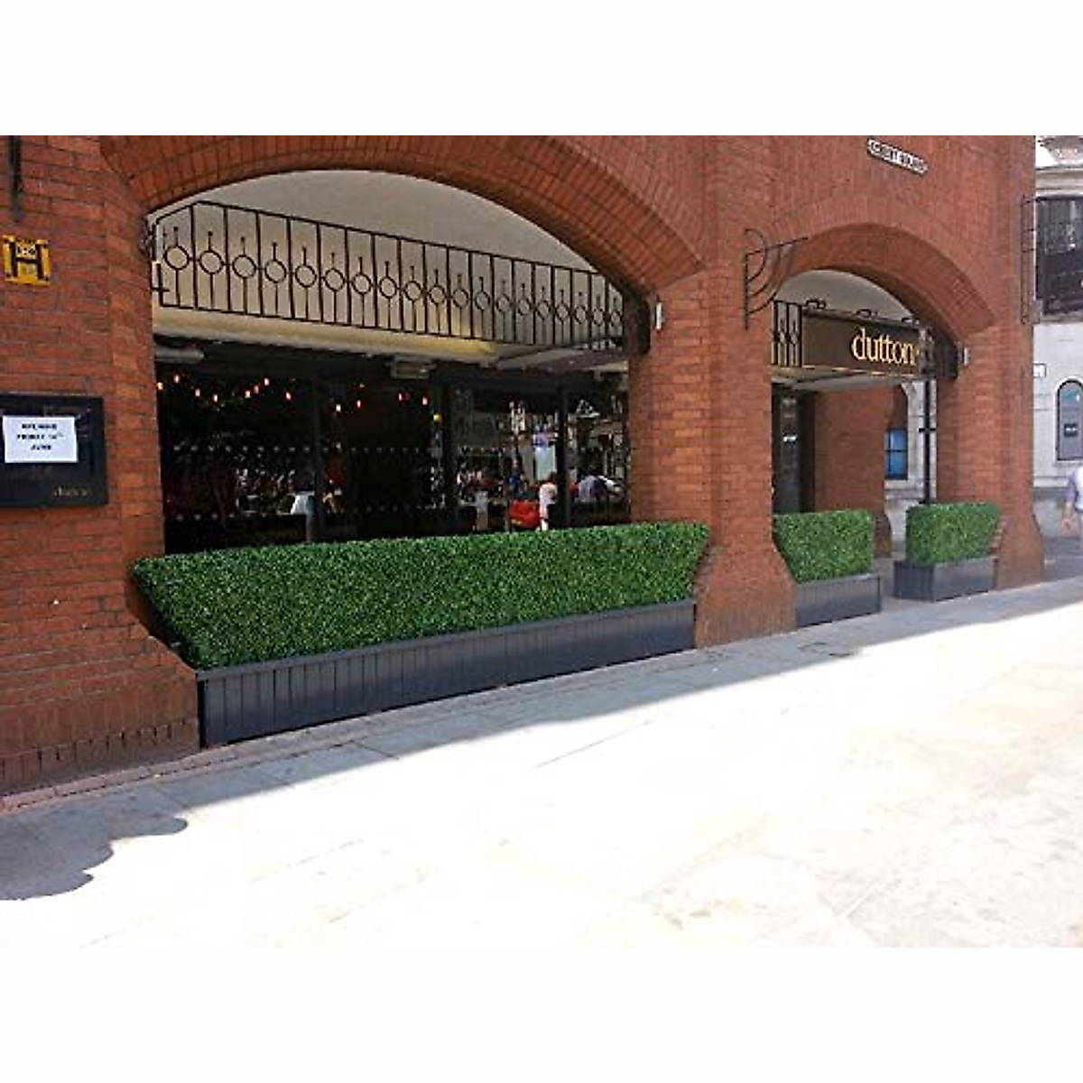 Artificial Greenery Boxwood, Privacy Fence Screen Faux Plant, UV Resistant Topiary Hedge, for Outdoor Indoor Use as Wall Backdrop, Garden, Backyard, Event Decorations (20” x 20”)