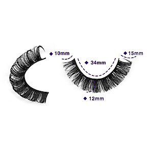 wiwoseo False Eyelashes Russian Strip Lashes D Curly Faux Mink Lashes Wispy Fluffy Volume Russian Lashes 3D Effect Fake Eyelashes 10 Pairs Pack