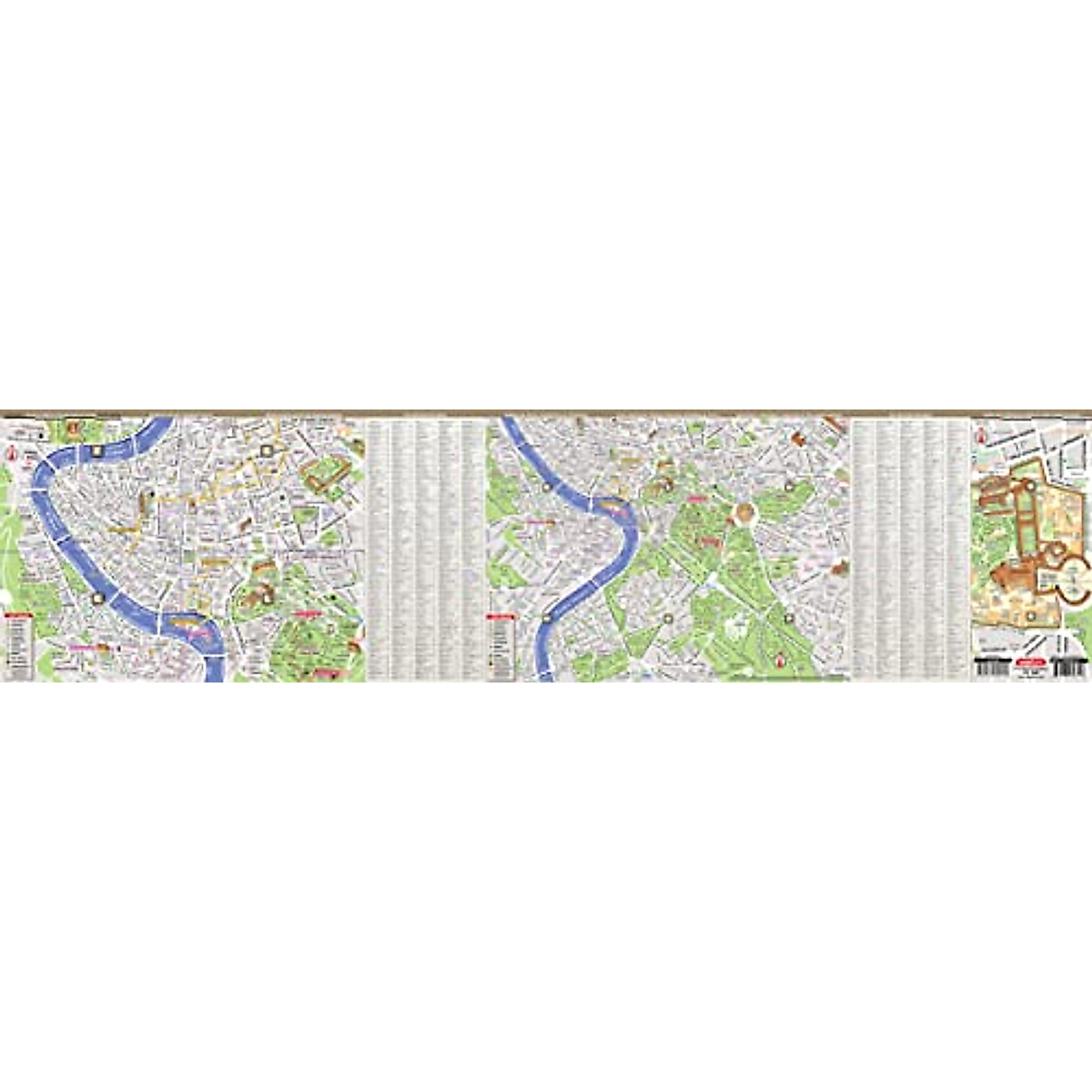 StreetSmart® Rome Map by VanDam –– Laminated, pocket sized City Center folding street and subway map to Rome, Italy with all attractions, museums, ... ... (English, Italian and German Edition)