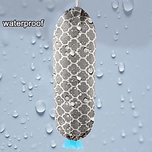 Plastic Bag Holder Wall Mount,Washable Plastic Bag Organizer for Grocery Bag,Trash Bag,Shopping Bags(1PC,GREY)