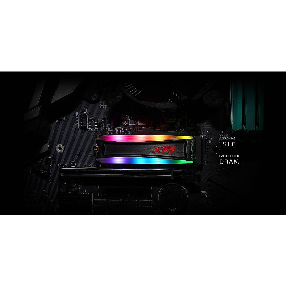 XPG S40G 1TB RGB 3D NAND PCIe Gen3x4 NVMe 1.3 M.2 2280 Internal SSD (AS40G-1TT-C)