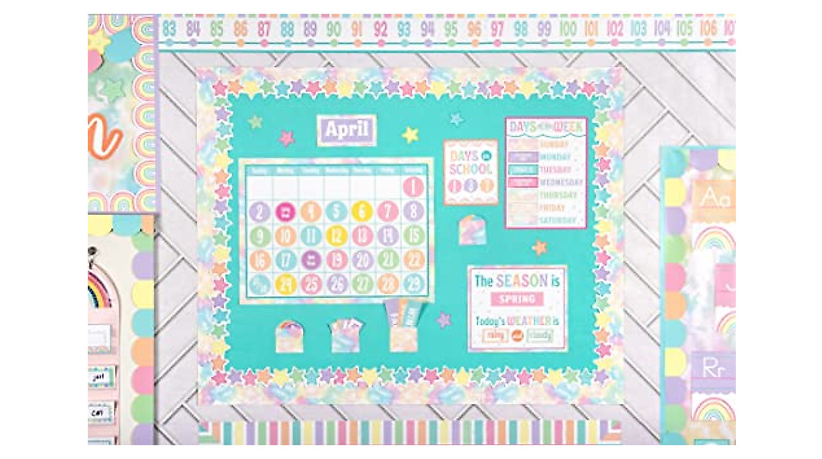 Pastel Pop Calendar Bulletin Board for Classrooms