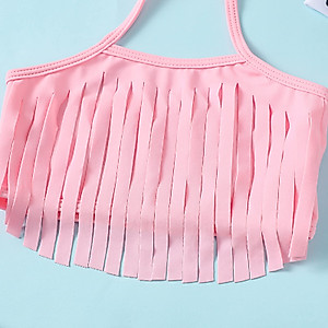 Baby Girls Bikini Infant Bathing Suit Toddler Halter Swimsuit Kids Swimwear 3 Pieces Beach Sets (0034C, 0-3 Months)