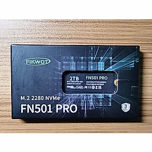 Fikwot FN501 Pro 2TB NVMe SSD - M.2 2280 PCIe Gen3 x4 Internal Solid State Drive with Graphene Cooling Sticker, Up to 3,500MB/s, SLC Cache 3D NAND TLC, Compatible with Laptop & PC Desktop