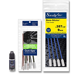 SWAB-ITS 9mm/.357cal/38spl/380auto Handgun Firearm Cleaning Kit 357 Caliber - Made in The USA