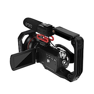 ORDRO AC3 Ultra HD 4K Camcorder Digital Zoom Video Camera 1080P 60FPS IR Night Vision, IPS Touch Screen, Vlog Recorder with Microphone,Wide Angle Lens, Lens Hood,Stabilizer, 64GB Memory Card