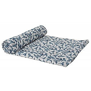 Trade Star 3 Yard Hand Block Print Fabric 100% Cotton Fabric for Sewing Crafting Dressmaking Running Natural Dye Sanganeri Indian Bird Print Fabric by The Yard Width 44 Inches(Pattern 1)