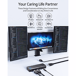 Mini PC Stick 8GB DDR4 128GB eMMC Intel Celeron N4000 (Up to 2.6GHz) Mini Computer Stick with Windows 10 Pro Supports 4K HDMI, 2.4G/5G WiFi, Bluetooth 4.2, Auto Power On, HTPC