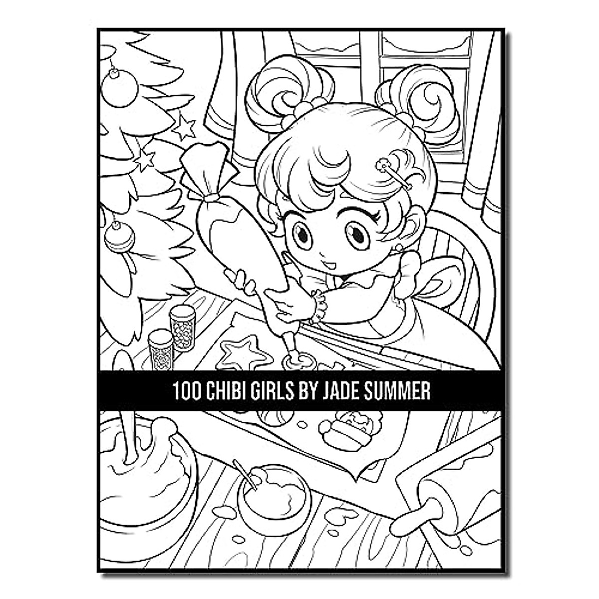 100 Chibi Girls: An Adult Coloring Book Collection with Cute Girls, Fantasy, Horror, Christmas, and More!