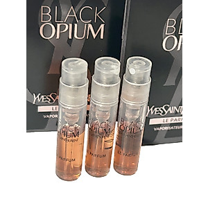 YVES SAINT LAURENT YSL Black Opium LE PARFUM Sample Women Perfume 1.2 ml / 0.04 oz - set of 3