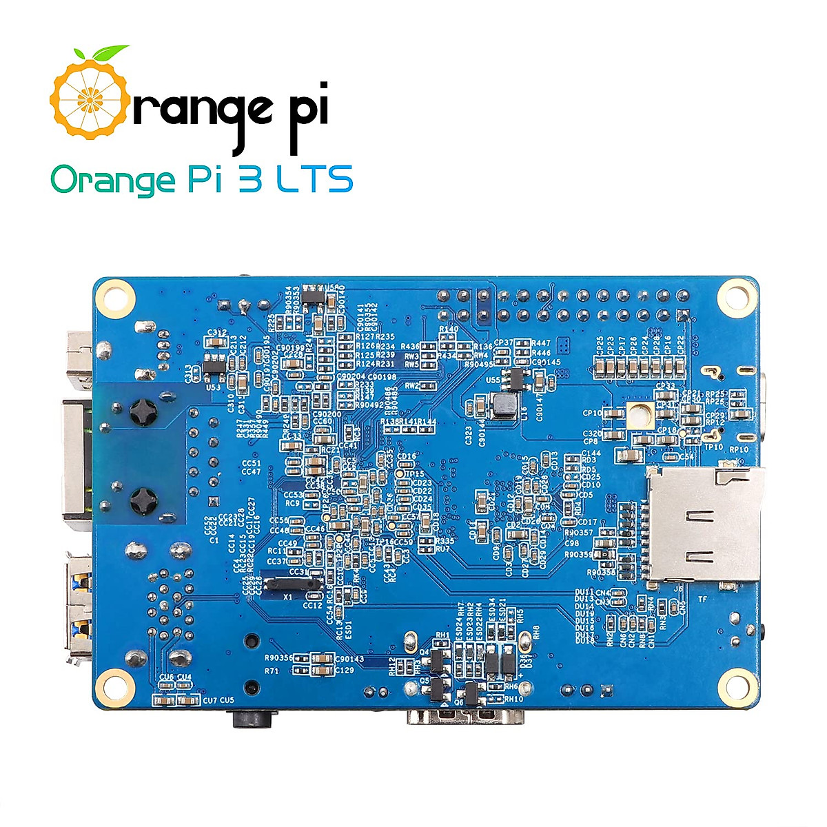 Orange Pi 3 LTS 2GB LPDDR3 Allwinner H6 Flash 4-Core 64 Bit with 8GB eMMC Flash Single Board Computer, Support Dual-Band WiFi and Bluetooth 5.0 Development Board Run Android/Ubuntu.. (Pi 3 LTS)