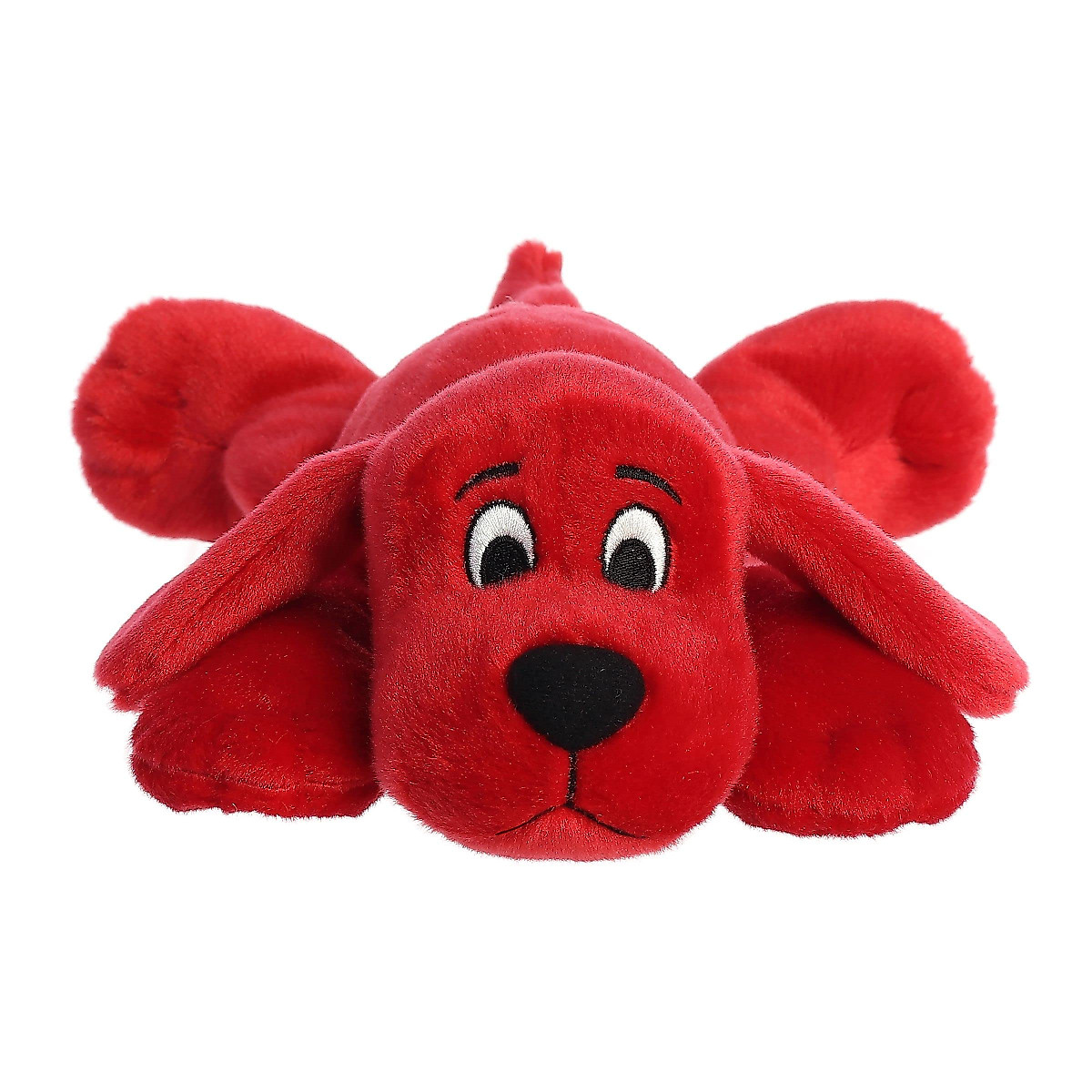 Aurora® Playful Clifford® Laying Clifford Stuffed Animal - Childhood Nostalgia - Lasting Companionship - Red 11 Inches