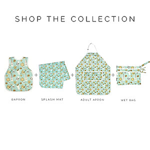 BapronBaby Cookies & Milk Wet Dry Bag - Waterproof Two Zipper Pockets - Reusable for Mealtime, Diapers, Stroller, Snacks, Swimsuits - Machine Washable - 11" x 9"