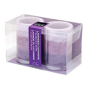 kieragrace 2 by 3-Inch Tri-Layer LED Pillar Candles, Mini, Lavender Cashmere Fragrance, Set of 3