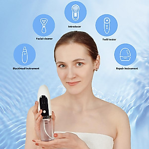Popular Blackhead Remover Pore Vacuum Cleaner - PORTIGALIES USB Rechargeable Water Cycle Pore Cleanser 3 Adjustable Suction Modes 6 Suction Probe