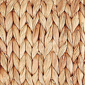 Trademark Innovations Hyacinth Storage Basket with Handles, Rectangular (Set of 4, 11.5")