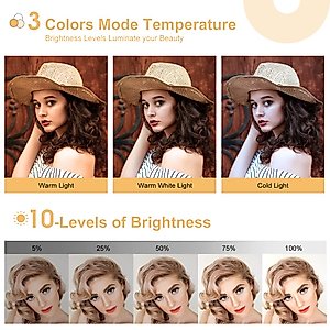 Znbruiap 10 in RGB Selfie Ring Light with Tripod Stand & Phone Holders-Ring Light Color Changing with Desktop Tripod and Remote