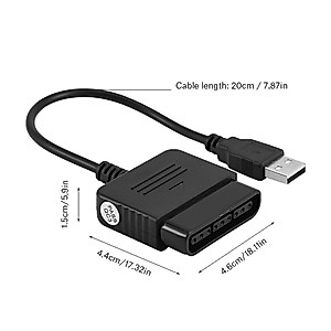 Socobeta USB Adapter Converter Compatible with Playstation1/2 Controller PS1 PS2 to PS3 PC
