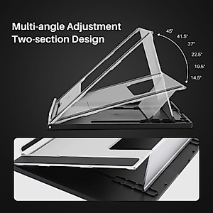 HUION ST200 Adjustable Drawing Tablet Stand Portable Desk Stand for 10-16 inchs Graphics Pen Display Kamvas 13, Kamvas 12, Kamvas 16 2021, Kamvas Pro 16/Pro 12/Pro 13, iPad Pro, Cintiq 16, Wacom One